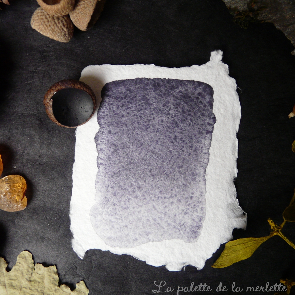 Aquarelle artisanale violette - Nyx - La Palette de la Merlette